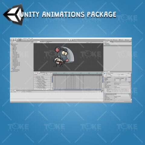 Samurai Mouse - 2D Animal Charcater Sprite | TokeGameArt