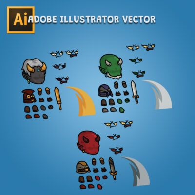 Devil Knight 3-Packs Red Green Black | TokeGameArt